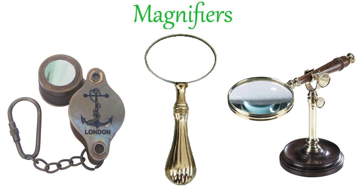 Magnifier Wooden Brass Handle Table Magnifiers